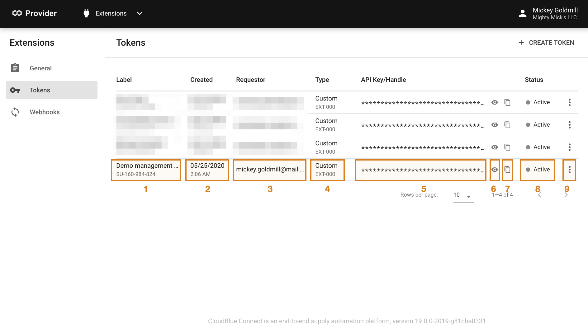 API Tokens - CloudBlue Connect