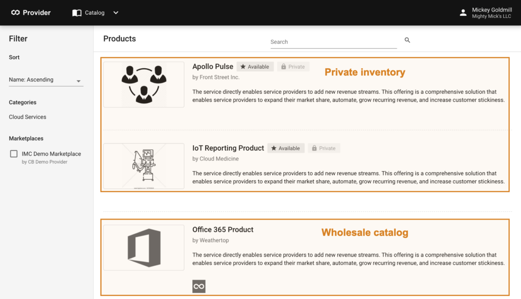 Catalog - CloudBlue Connect