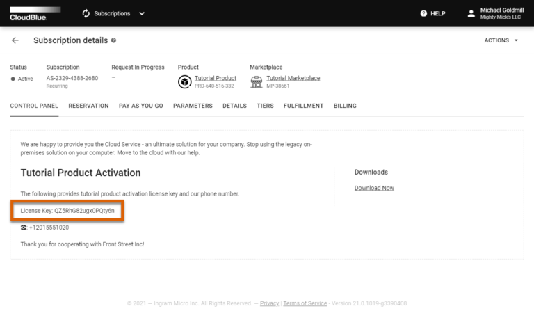 Subscription Operations - CloudBlue Connect