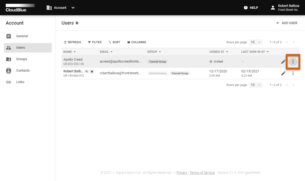 Account - CloudBlue Connect