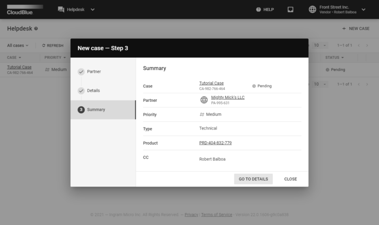 Helpdesk Interface - CloudBlue Connect
