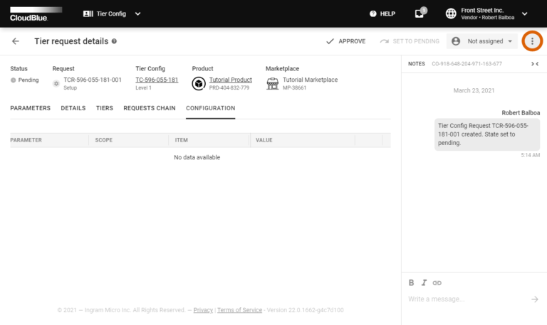 Tier Config Interface - CloudBlue Connect
