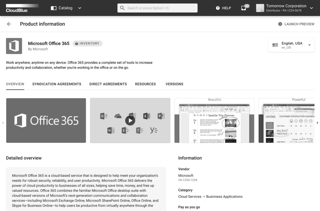 Catalog - CloudBlue Connect
