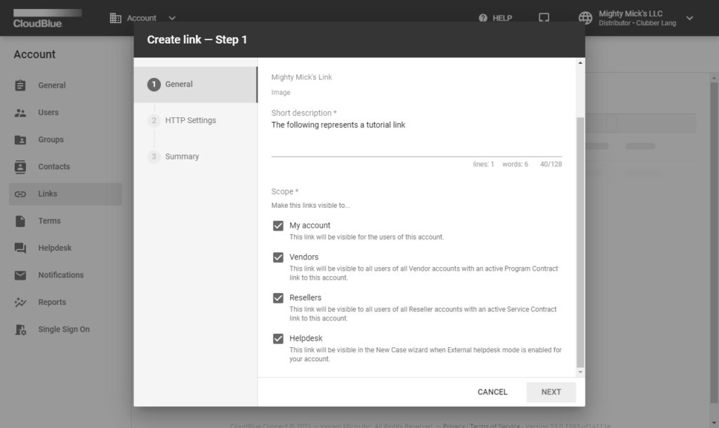 Links - CloudBlue Connect