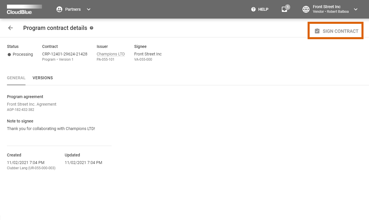 Referral Contracts - CloudBlue Connect