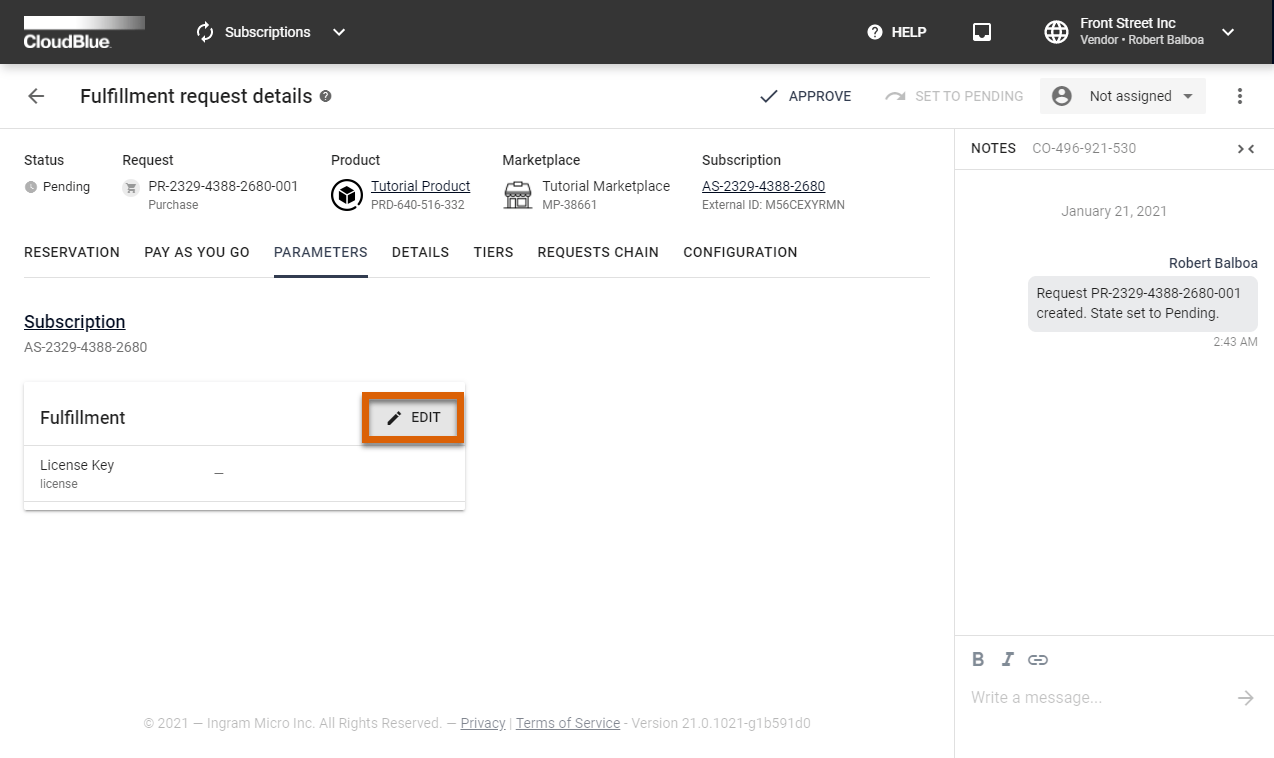 Subscription Processing - CloudBlue Connect