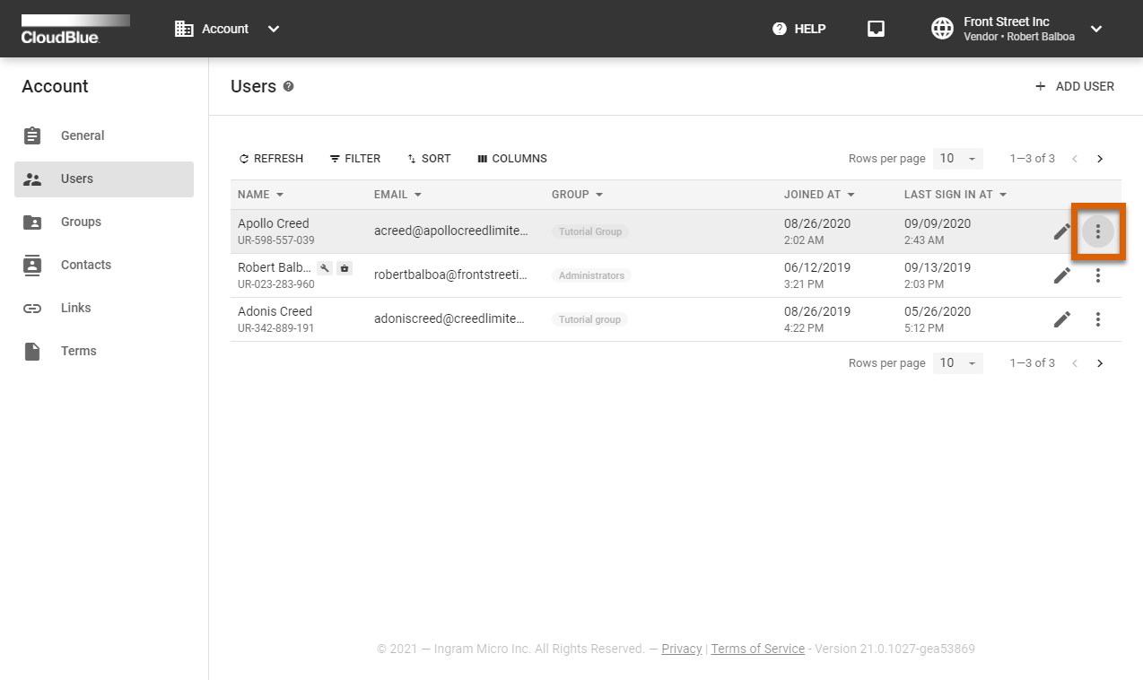 Users - CloudBlue Connect