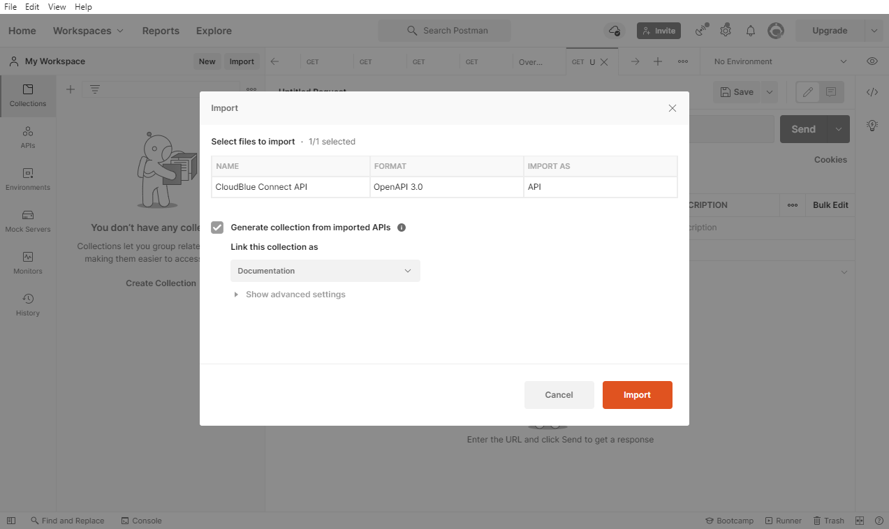 Postman - CloudBlue Connect