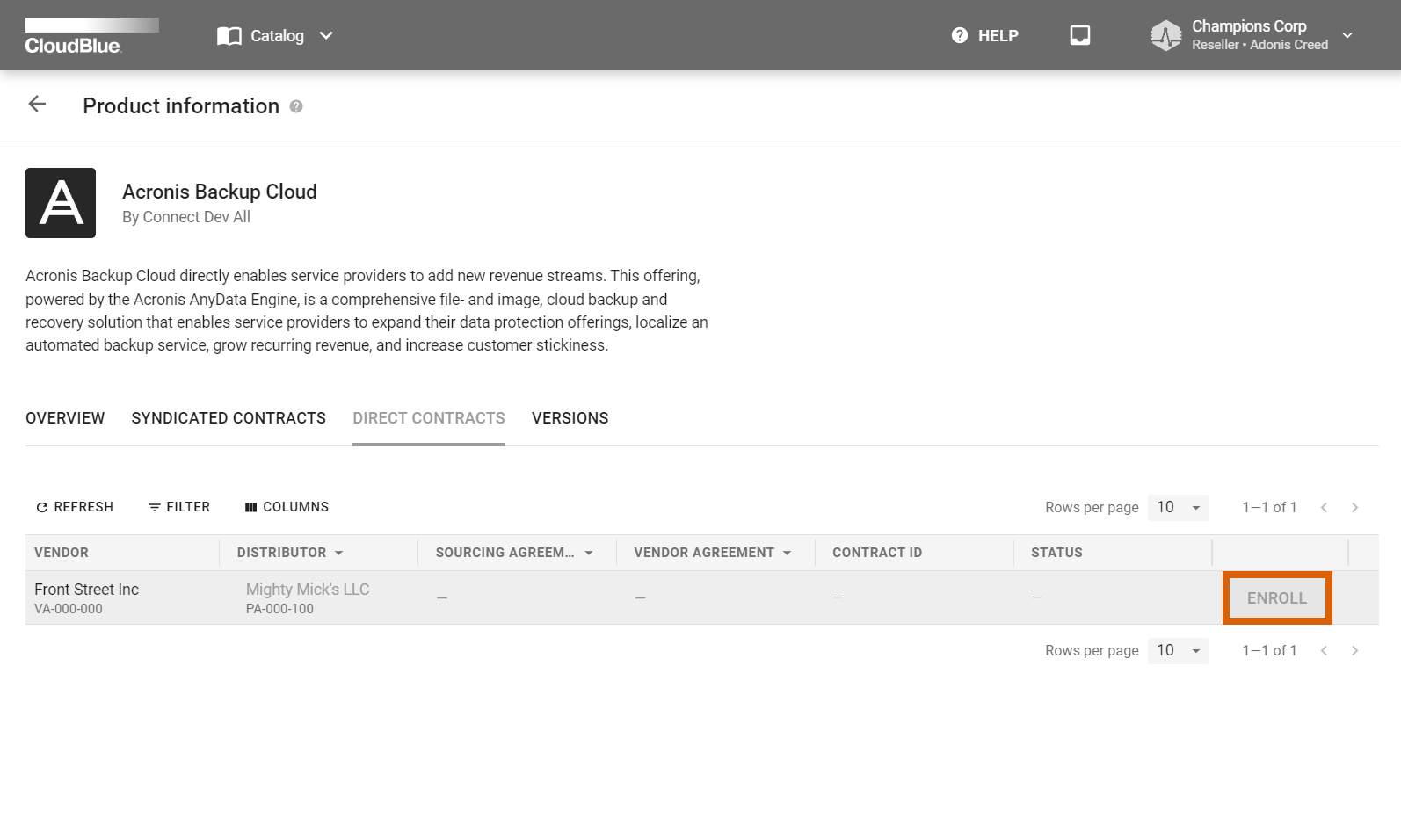 Referral Contracts - CloudBlue Connect