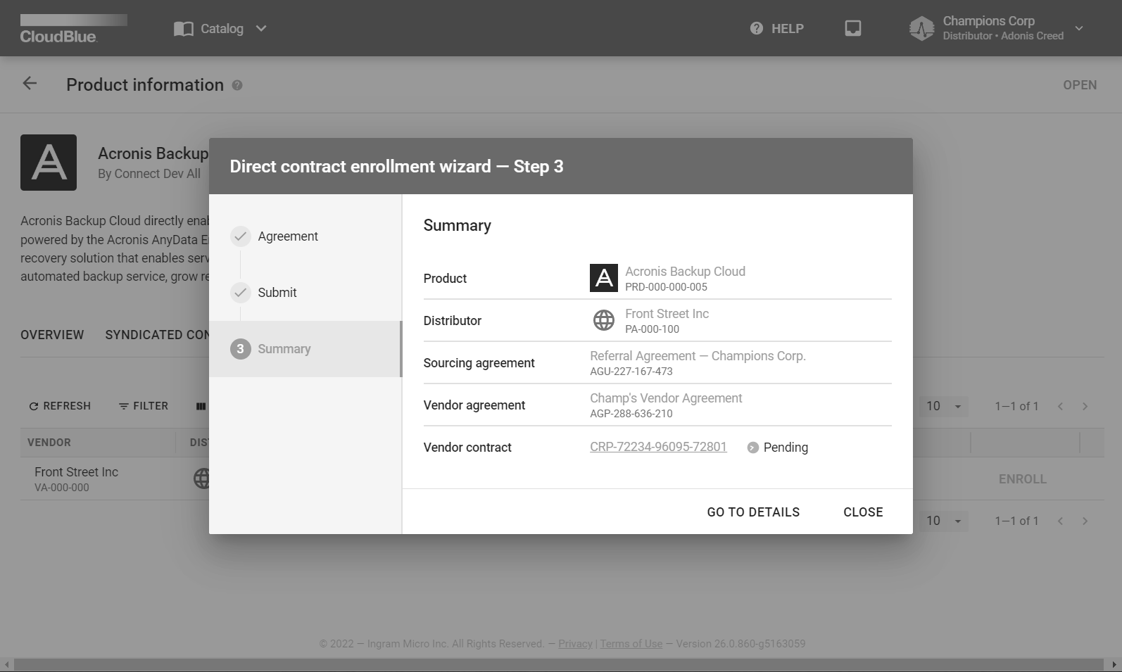 Referral Contracts - CloudBlue Connect