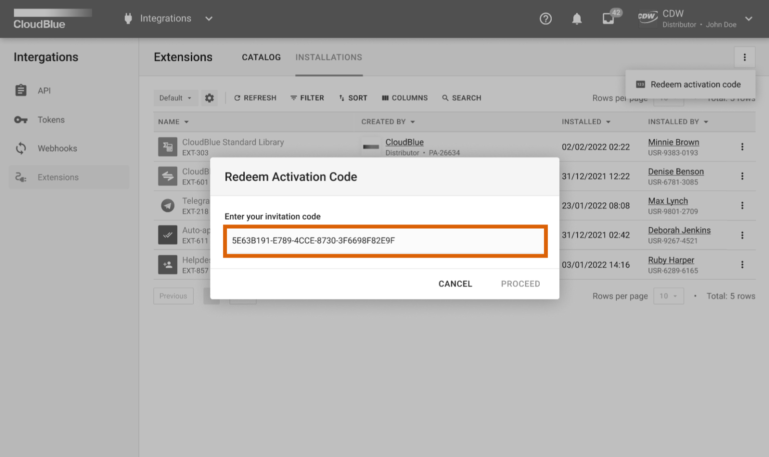 Extensions - CloudBlue Connect
